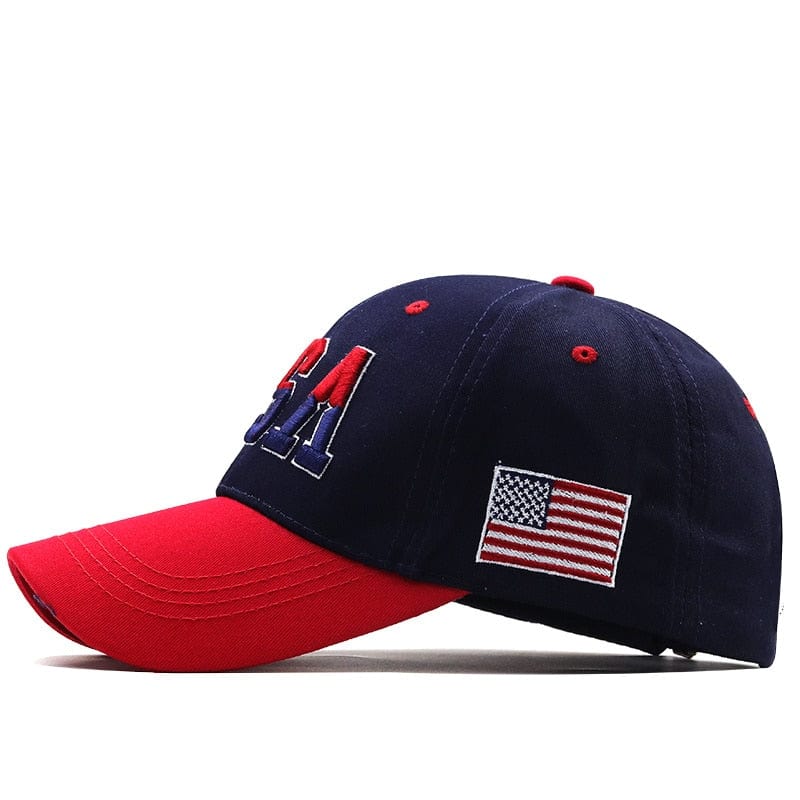 USA Flag 3d Embroidered Cotton Soft Baseball Style Cap – MARA Leather
